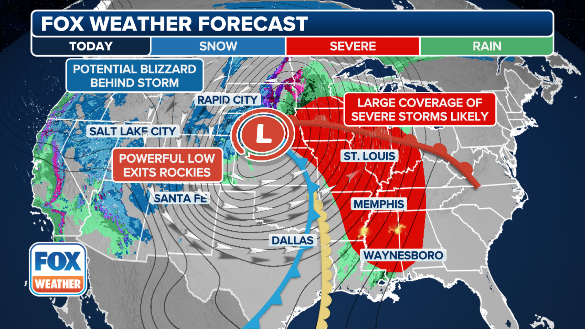 Major winter storm in Plains to bring dangerous threats of high winds, blizzards and fires | Fox ...